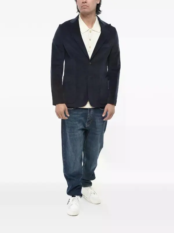 PAOLO PECORA Single-breasted Cotton Blazer