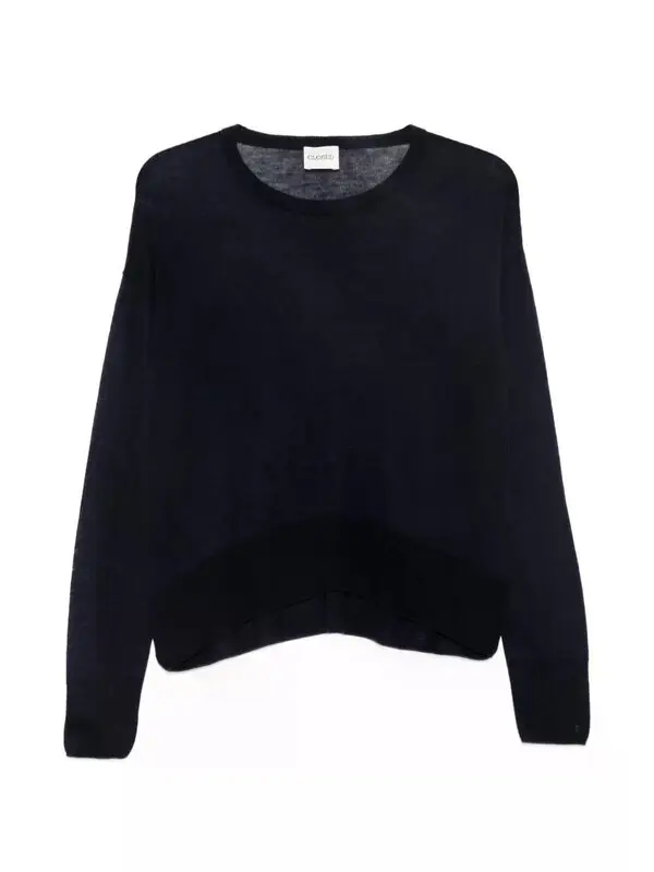 Closed Fine-knit Drop-shoulder Sweater - Blue