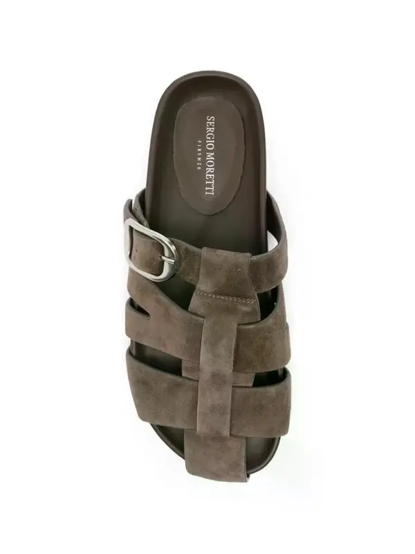 SERGIO MORETTI FIRENZE Buckle-fastening Caged Sandals