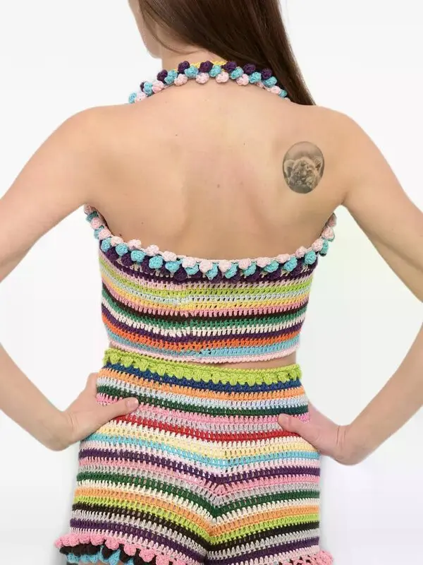 MATIMI Crochet Halterneck Top