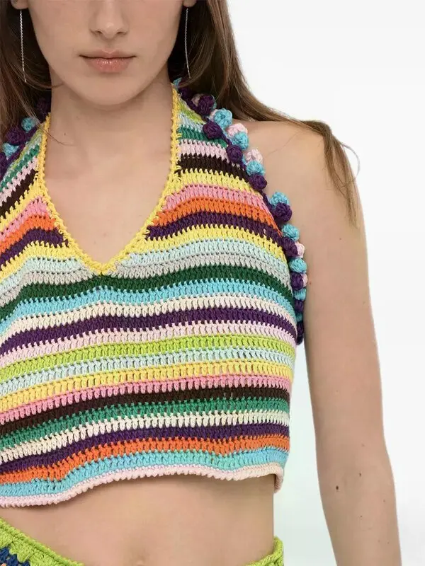 MATIMI Crochet Halterneck Top