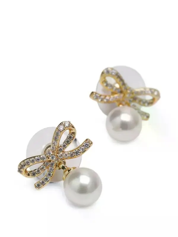SELF-PORTRAIT Bow Faux-pearl Earrings