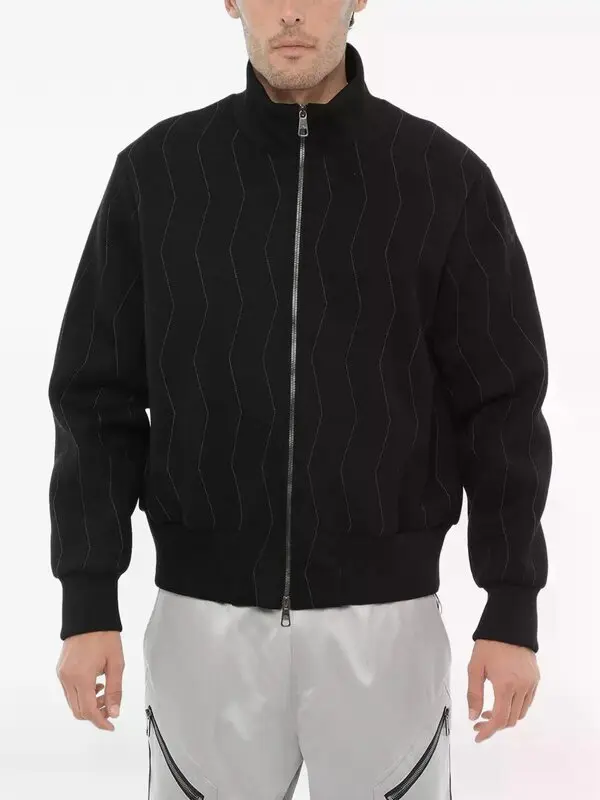 Neil Barrett Embroidered Zip-up Sweatshirt - Black