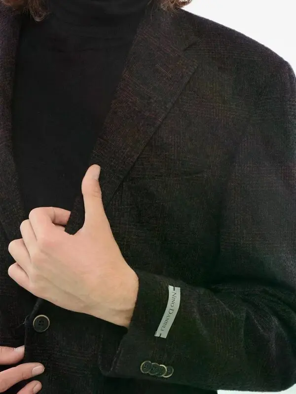 Corneliani Glen Plaid Single-breasted Blazer