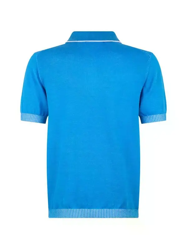 MOORER Coty-sic Zip-collar Knit Polo Shirt