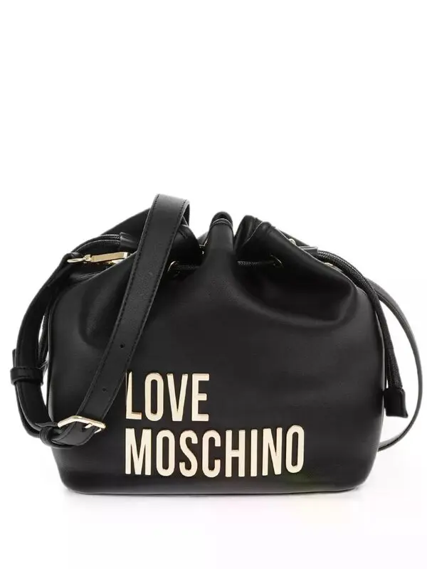 Moschino Logo-lettering Bucket Bag - Black