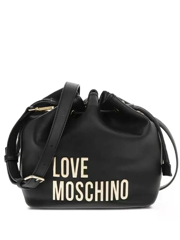 Moschino Logo-lettering Bucket Bag - Black