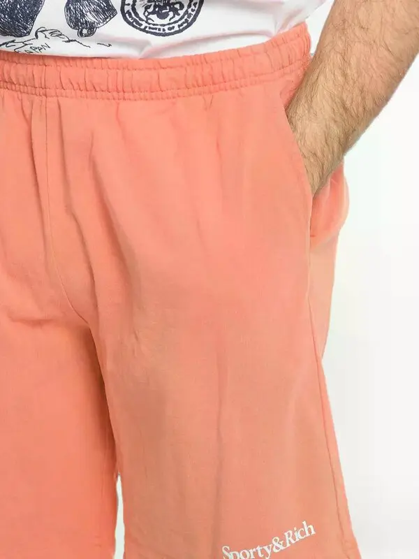 SPORTY & RICH Cotton Logo-print Shorts