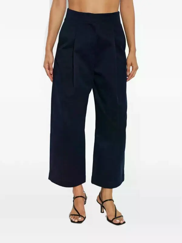 Studio Nicholson Dordoni Pleated Cotton Trousers - Blue