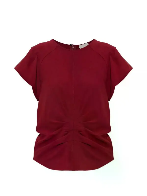 Isabel Marant Étoile Tullya Gathered-waist Blouse - Red