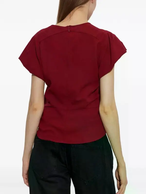 Isabel Marant Étoile Tullya Gathered-waist Blouse - Red