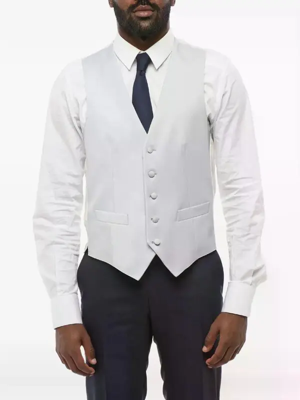Corneliani Single-breasted Welt-pocket Waistcoat - Grey