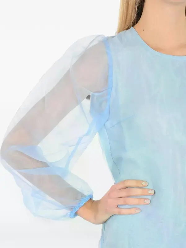 Baum Und Pferdgarten Sheer Puff-sleeve Blouse