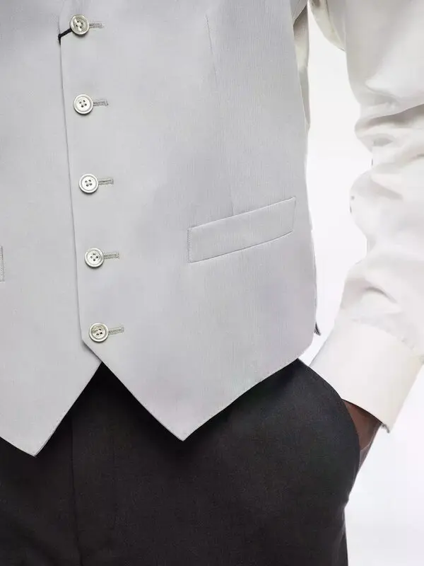 Corneliani Single-breasted Wool Waistcoat