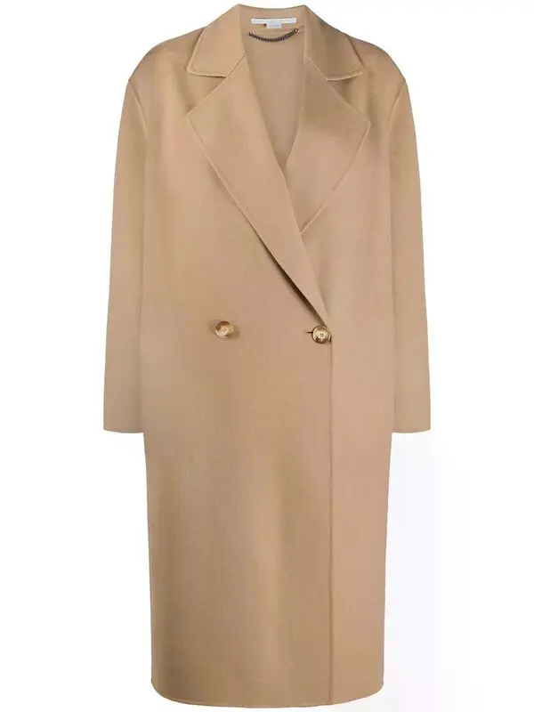 Stella McCartney Oversized Double-breasted Wool Coat - Brown