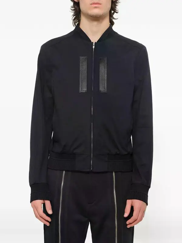 JUUN.J Leather-patch Bomber Jacket - Blue