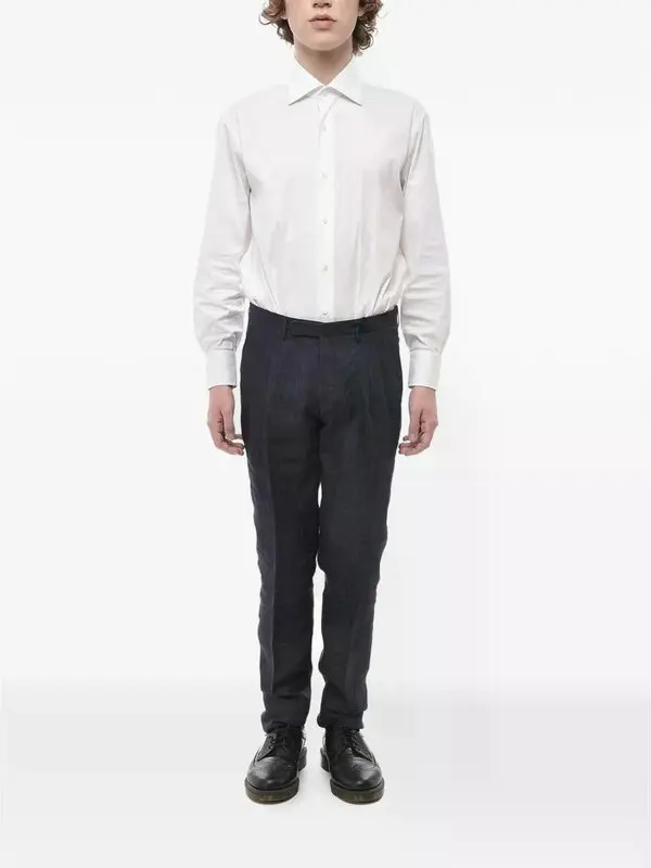 Corneliani Pleated Linen Trousers