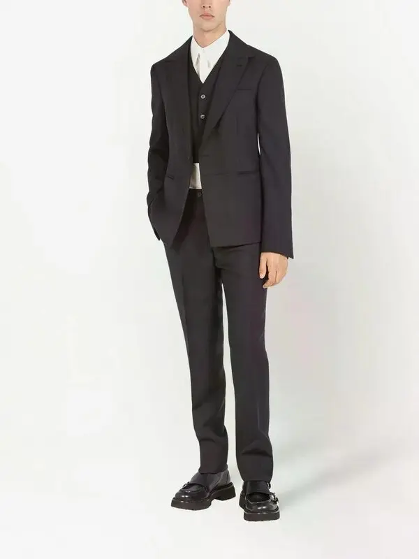 FERRAGAMO Waistcoat-detail Single-breasted Blazer