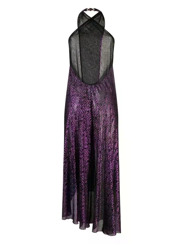 Versace All-over Logo-print Beach Dress