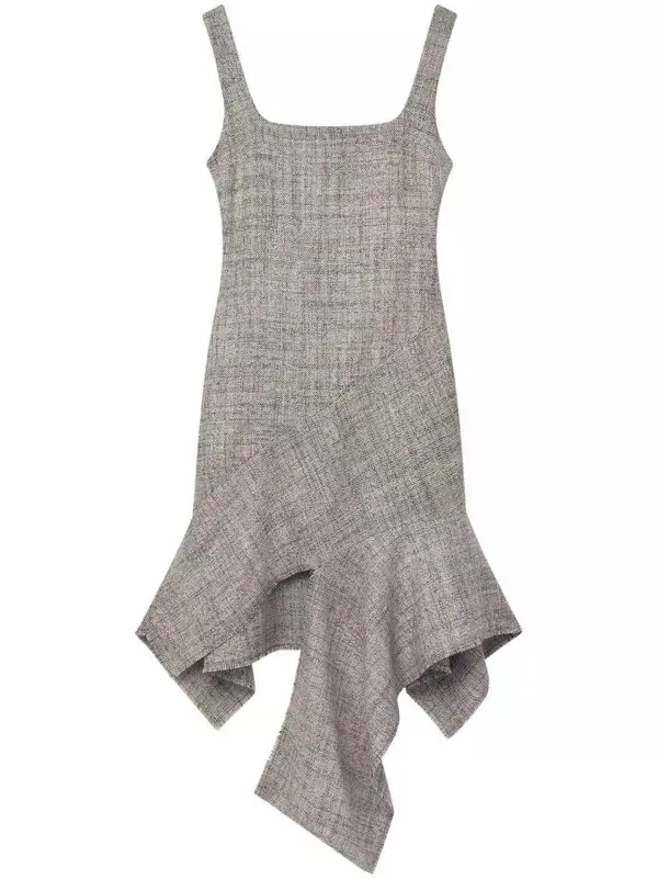 Stella McCartney Wool Mouline Asymmetric Dress