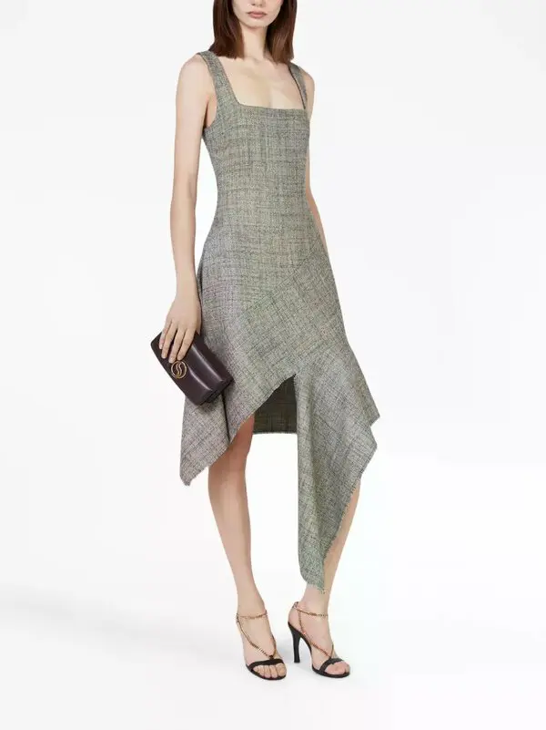 Stella McCartney Wool Mouline Asymmetric Dress