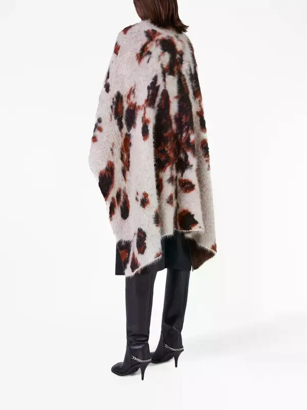 Stella McCartney Appaloosa Pony Patterned-jacquard Cape Jumper