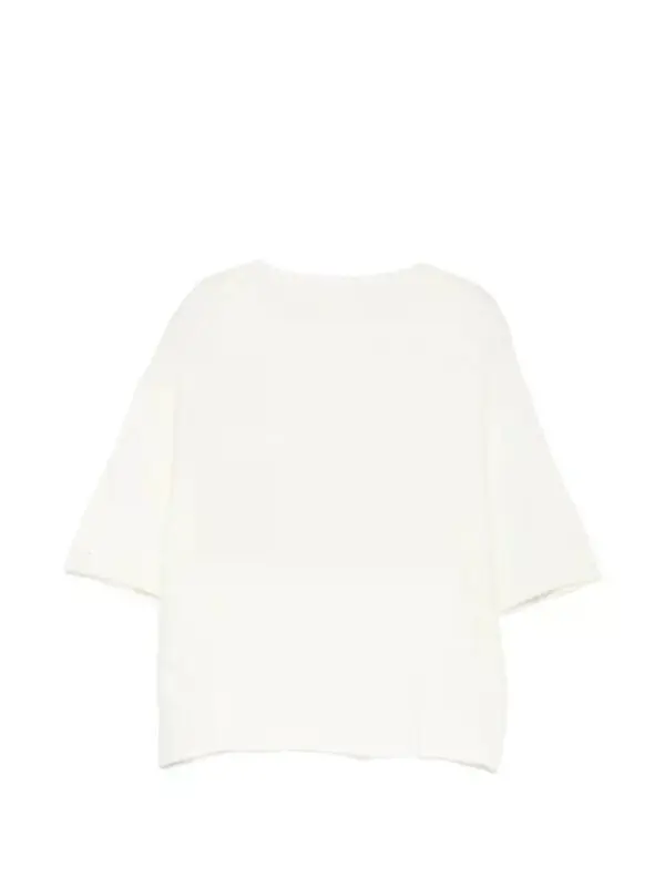 Closed Short-sleeve Sweater - Neutrals