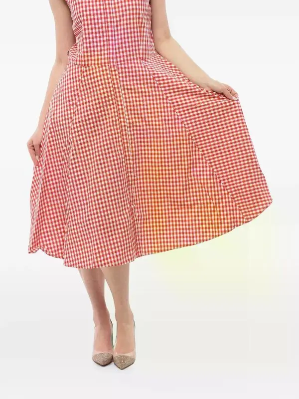 Woolrich Archive Gingham-pattern Sleeveless Midi Dress