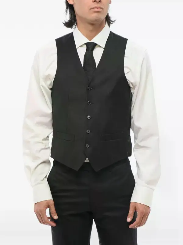 Corneliani Button-front Waistcoat - Black