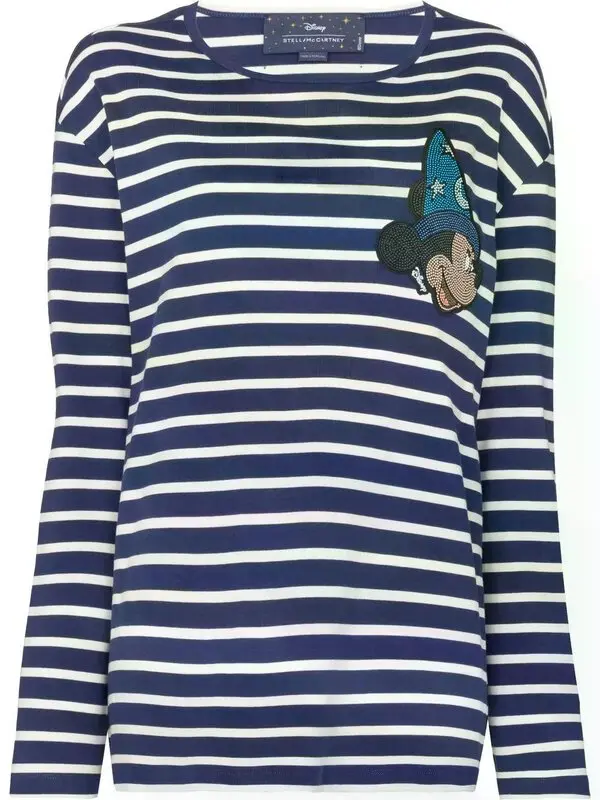 Stella McCartney X Disney Fantasia Mickey Striped T-shirt - Blue