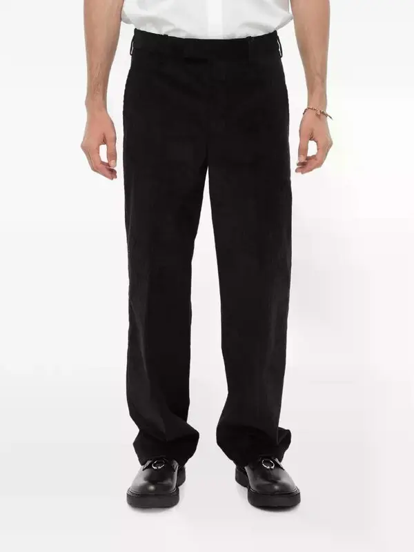 Neil Barrett Ribbed Velour Loose-fit Trousers - Black