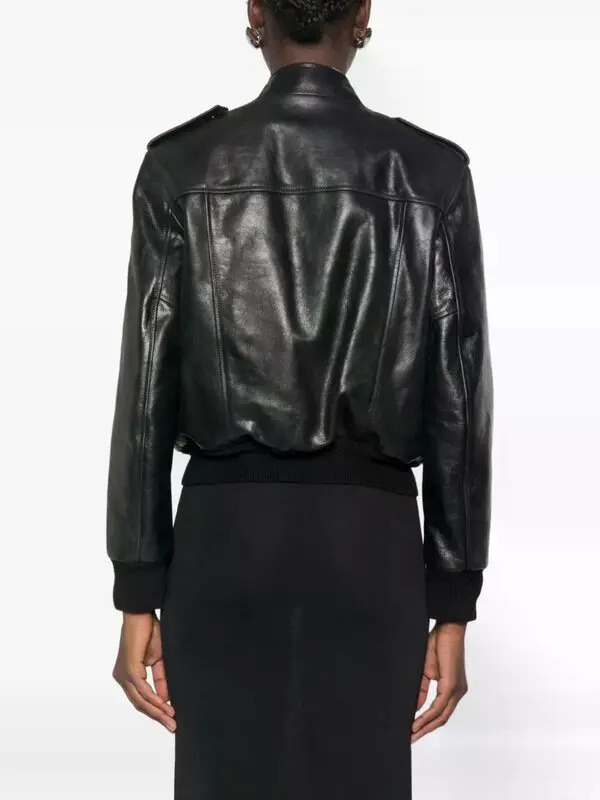 TOM FORD Epaulette-detail Leather Jacket