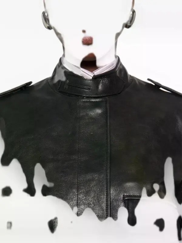 TOM FORD Epaulette-detail Leather Jacket