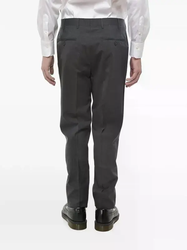 Corneliani Belt-loop Virgin-wool Trousers - Grey