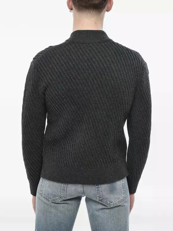PAOLO PECORA Ribbed Zip-up Cardigan