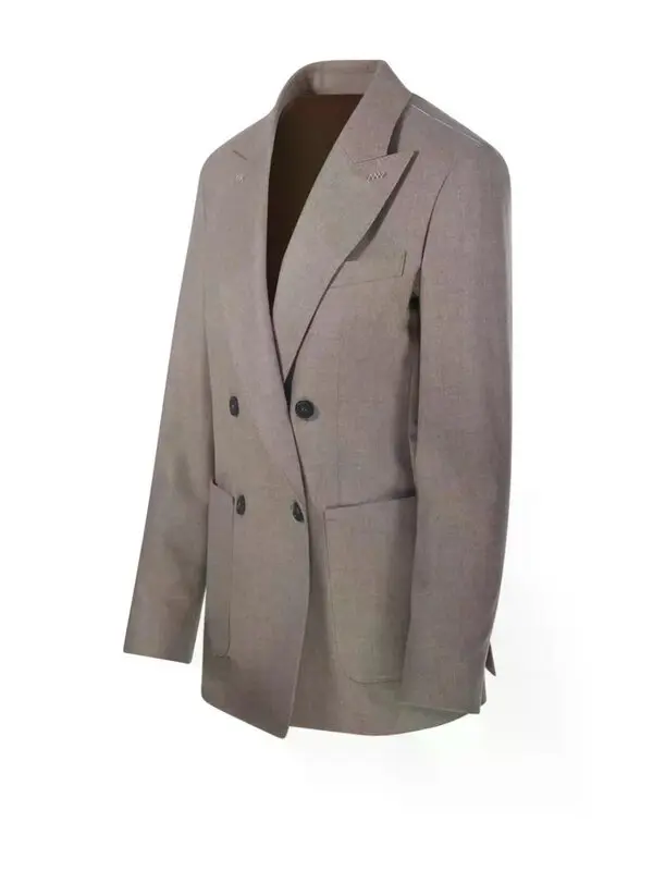 Max Mara Mélange-effect Double-breasted Blazer