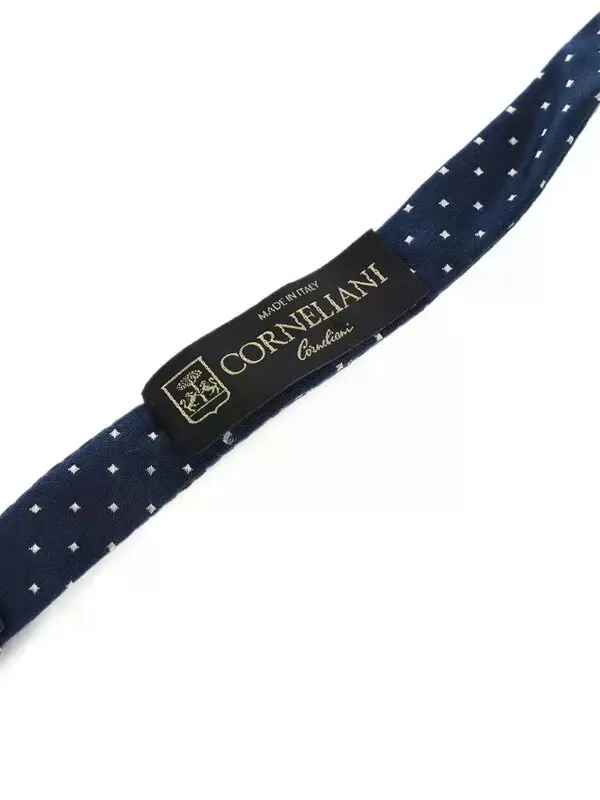Corneliani Polka-dot Silk Bow Ties - Blue