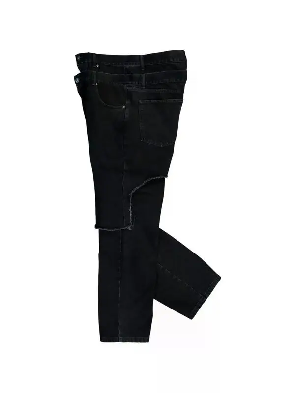 AWGE Double-layer Frayed Jeans
