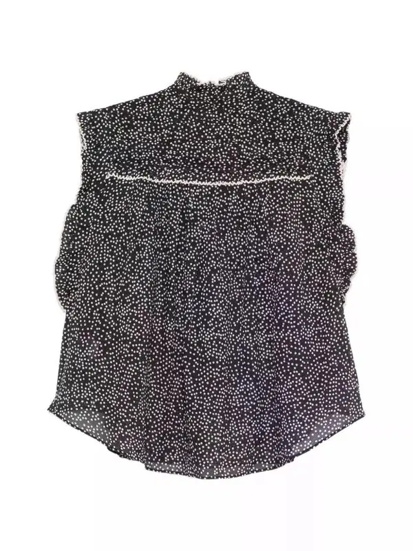 MARANT ETOILE Dersia Polka-dot Blouse - Black