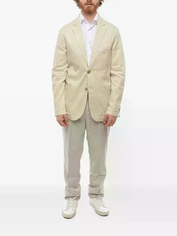 CRUNA Single-breasted Patch-pockets Blazer - Neutrals