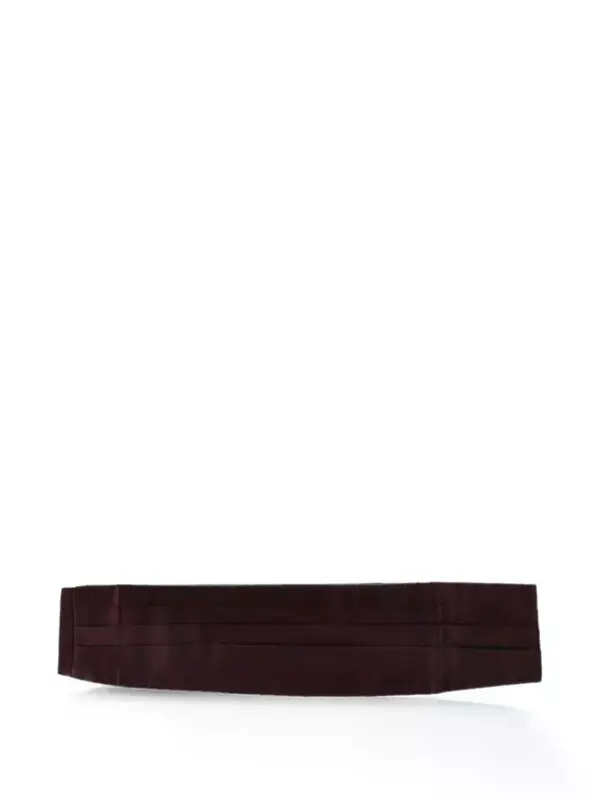 Corneliani Pleated Satin Cummerbund - Red
