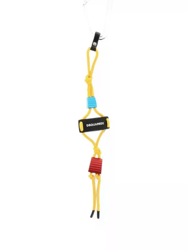 Dsquared2 Carabiner Cord Keyring - Silver