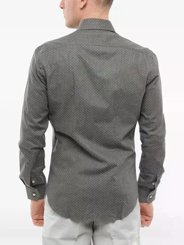 Brian Dales Polka-dot French-collar Shirt