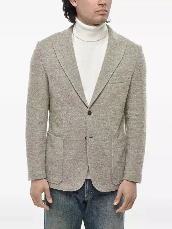 PAOLO PECORA Bouclé Patch-pocket Blazer