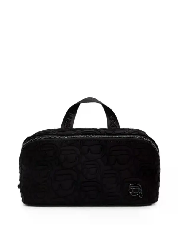 Karl Lagerfeld Logo-pattern Make-up Bag - Black