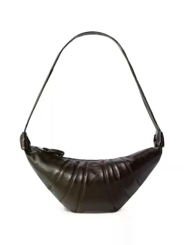 LEMAIRE Medium Croissant Bag In Coated Cotton - Brown