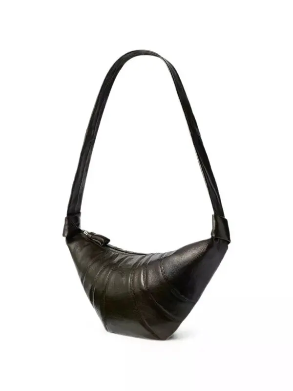 LEMAIRE Medium Croissant Bag In Coated Cotton - Brown
