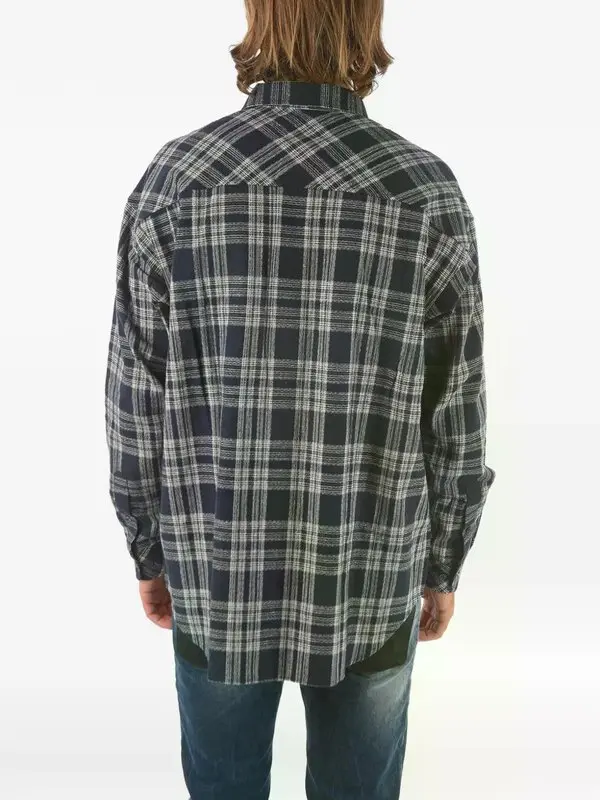 SAMSOE SAMSOE Checked Italian-collar Shirt