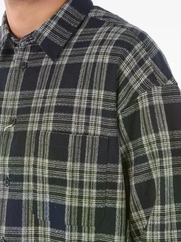 SAMSOE SAMSOE Checked Italian-collar Shirt
