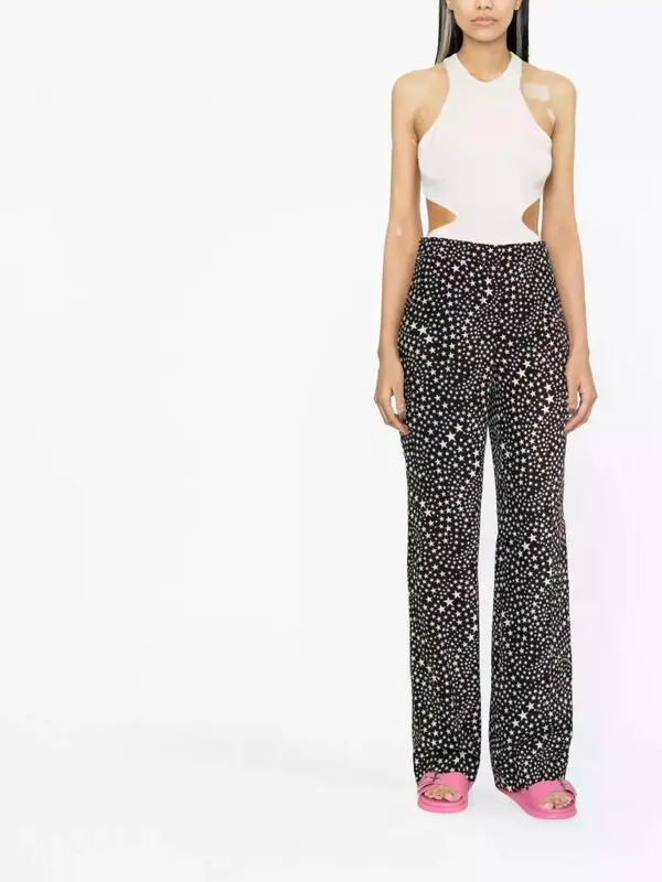 Stella McCartney Star-print Silk Trousers